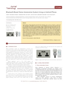 Bluetooth-based home automation system using an android phone - Universiti Teknologi Malaysia ...